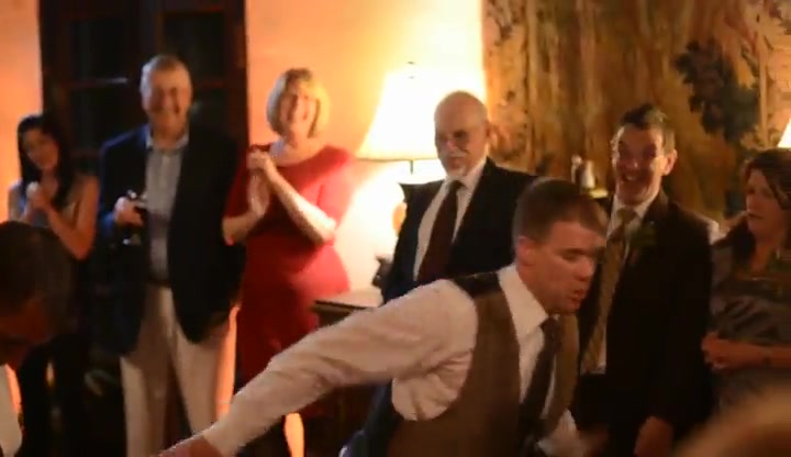 Groom and Best Man Perform a Hilarious Dance for Bride