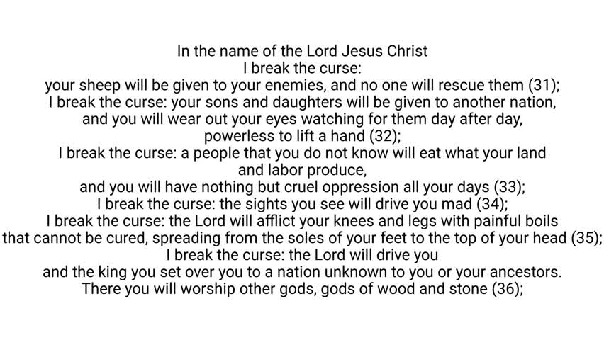 General prayers for breaking curses