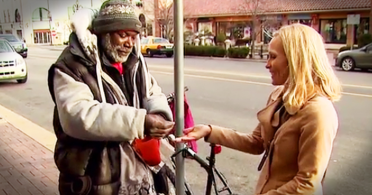 Homeless Man Receives Amazing Gift After Woman Drops Engagement Ring In ...